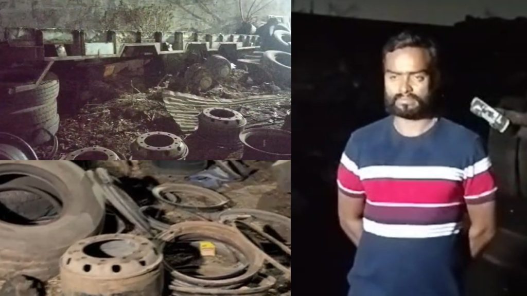 CG Crime : कबाड़ी के ठिकाने पर पुलिस की दबिश, चोरी के ट्रकों को काटते हुए आरोपी गिरफ्तार